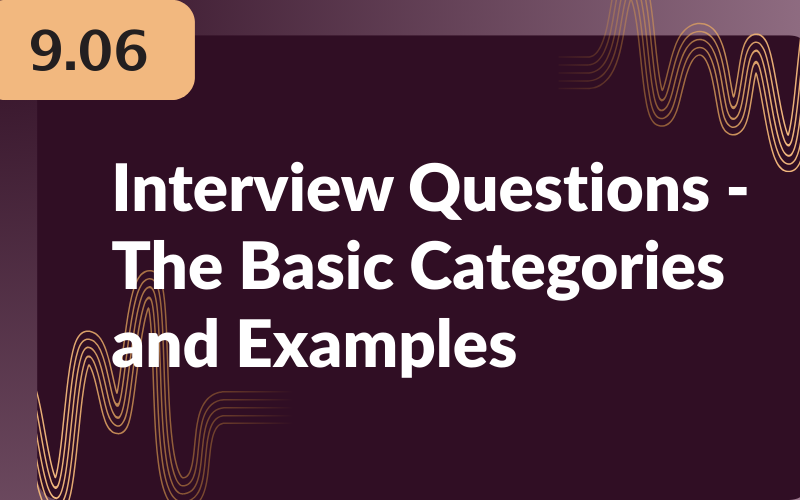 Interview Questions - The Basic Categories and Examples - Bent Ericksen ...